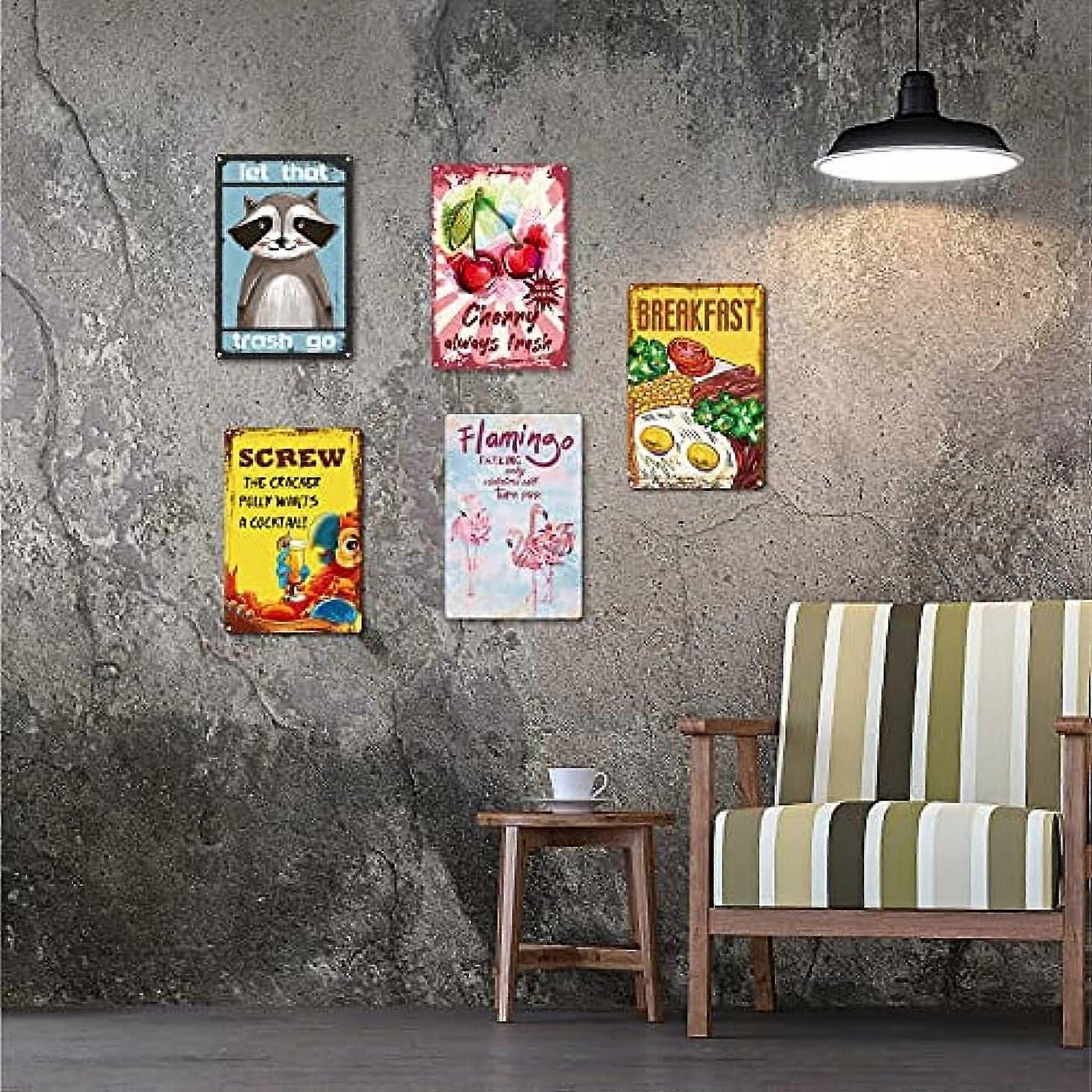 1pc Cherry Metal Sign Tin Plate Natural Always Fresh Fruit Signs Red ...