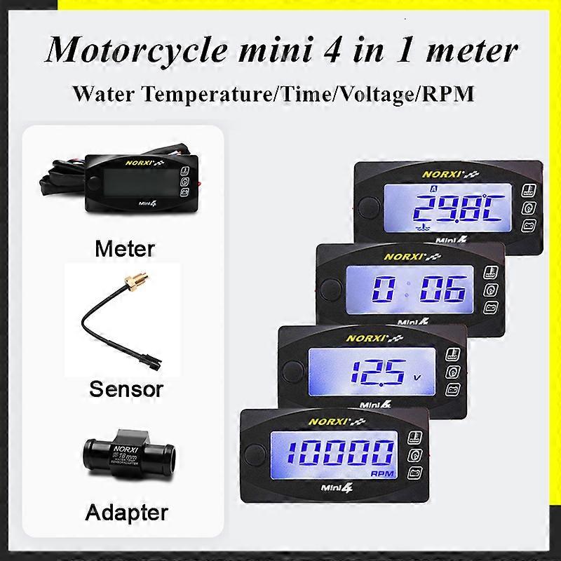 velocimetro universal de moto Voltmeter Water Temperature Time RPM For ...