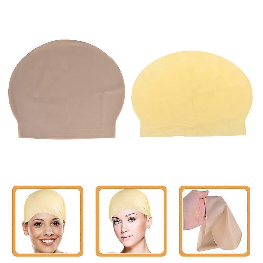 2stk Makeup Latex Bald Caps Funny Bald Makeup Prop Halloween Cosplay ...