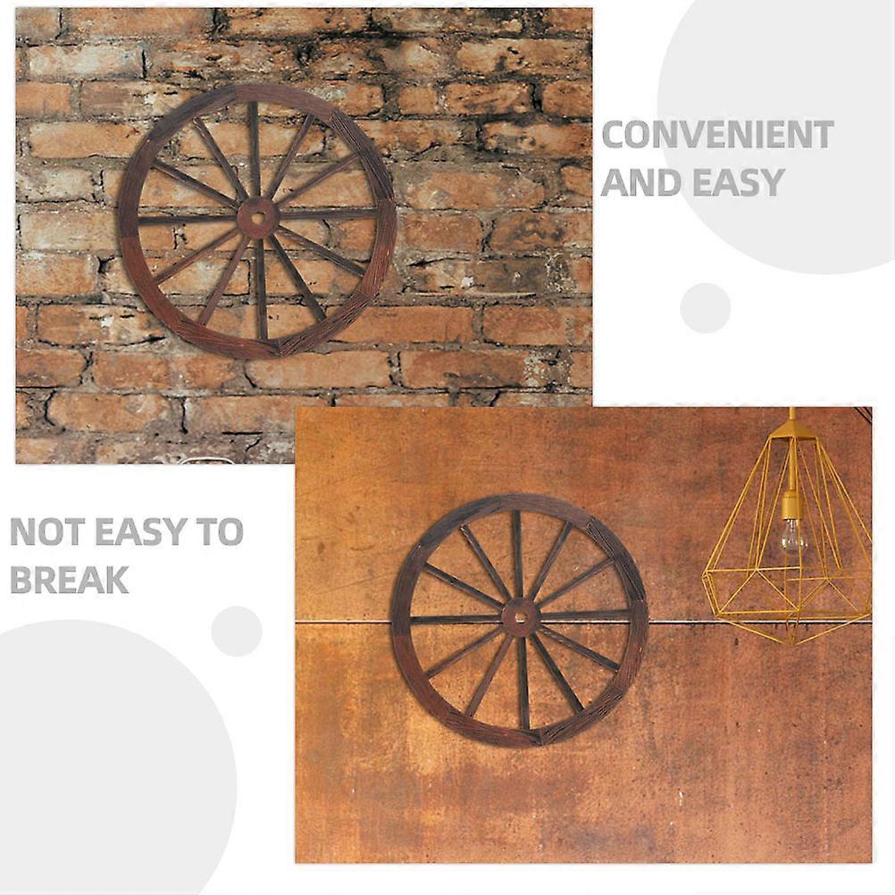 3pcs Wheel Decor Wooden Wagon Wheel Wall Decor Vintage Wagon Wheel Wood ...