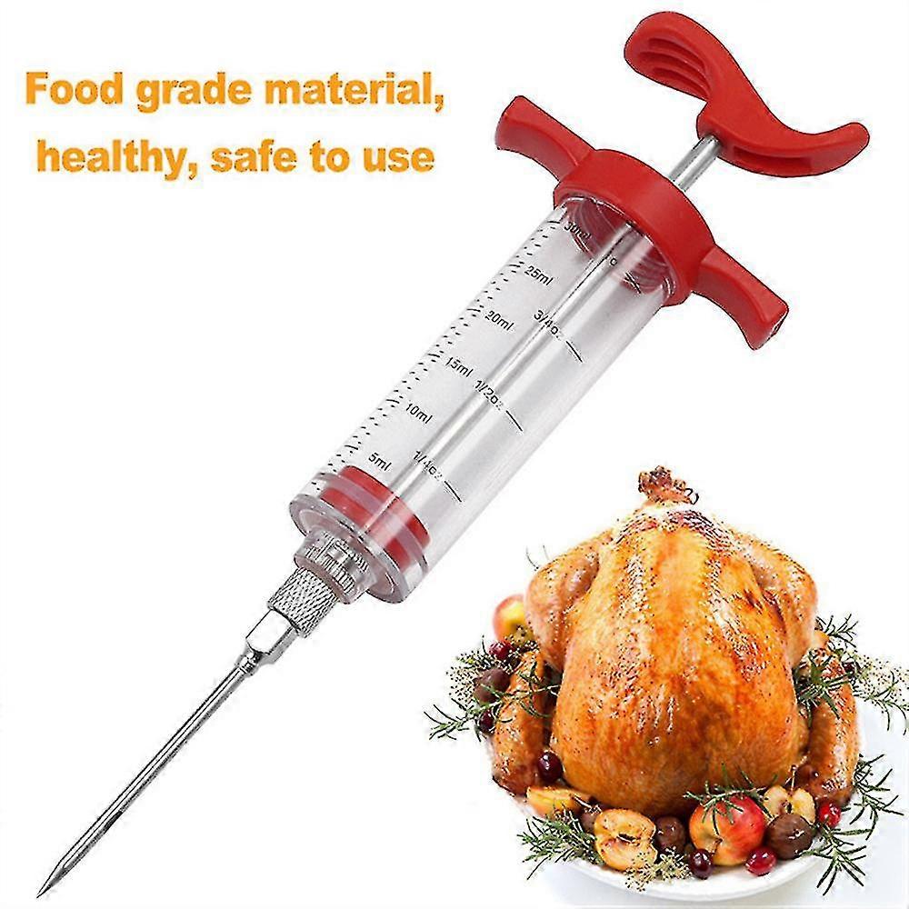 Food Grade Pp Stainless Steel Needles Spice Syringe Set Bbq Meat Flavor ...
