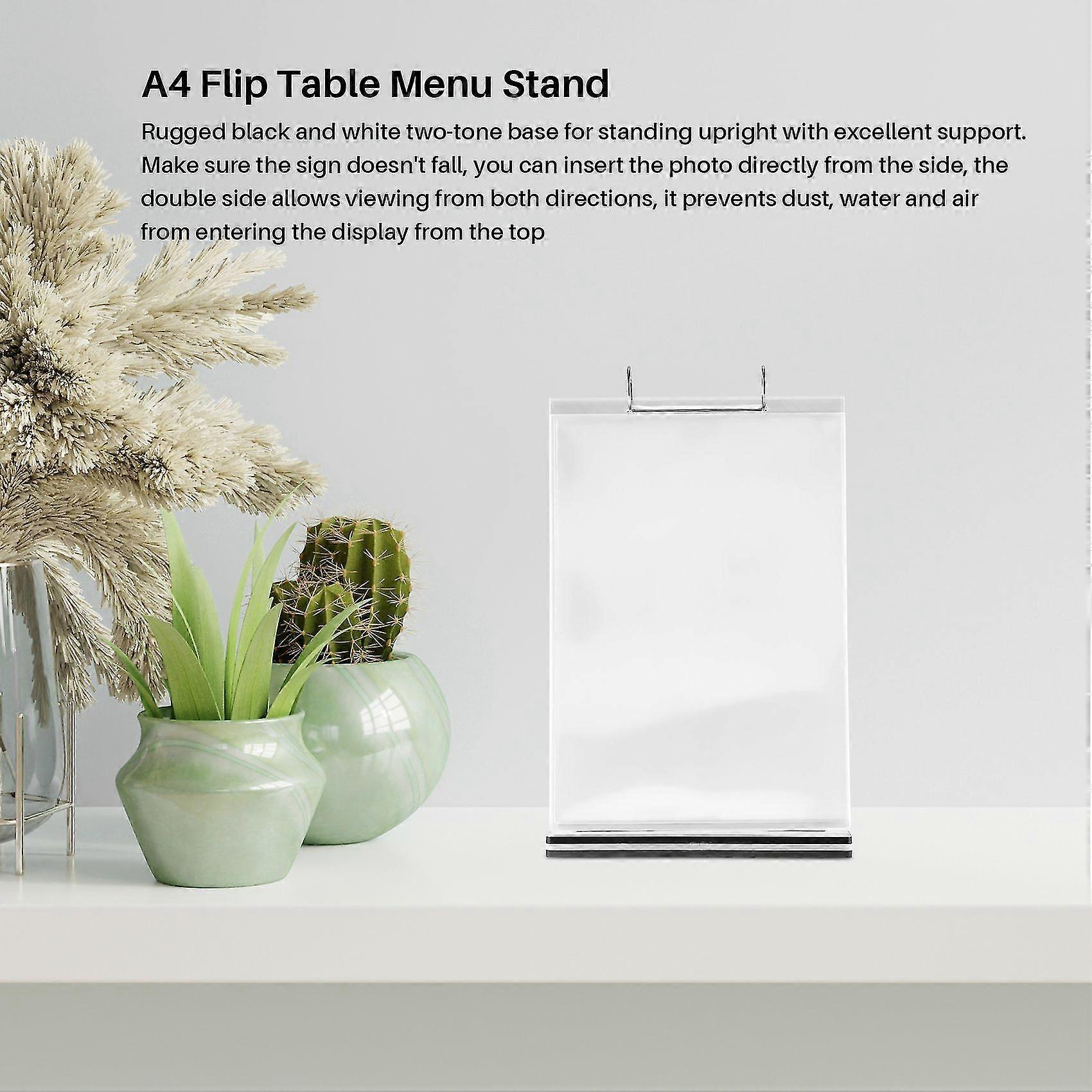 A4 Multi-page Flip Display Card Label Display Stand Detachable Label ...