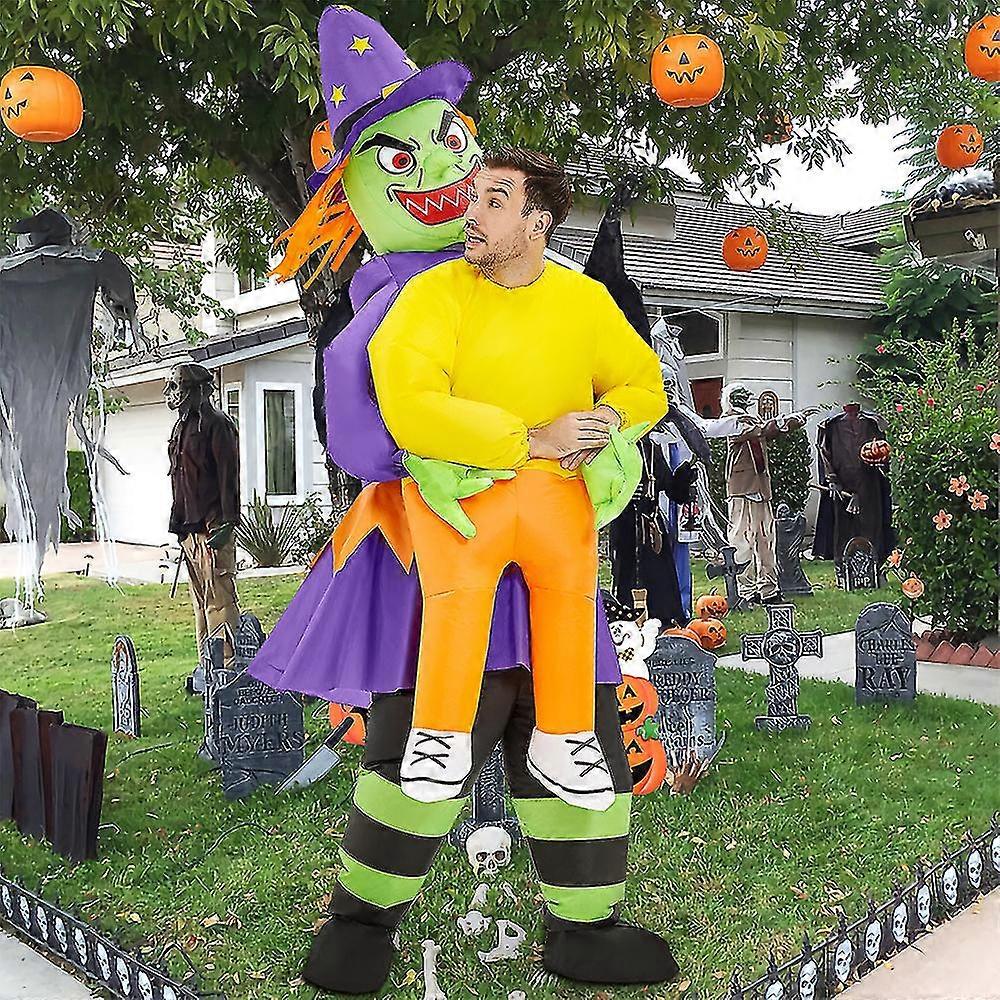 Adult Scary Ghost Evil Witch Inflatable Costume Purim Halloween Anime ...