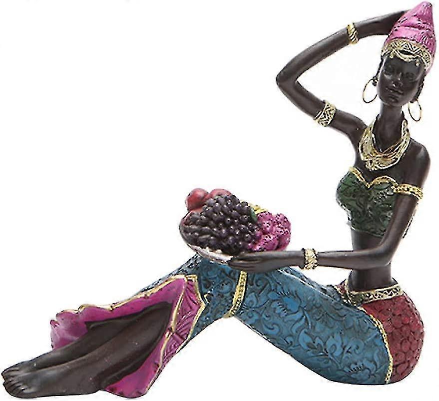 Beautiful African Tribal Women Figures Library Resin Statue Decoration ...