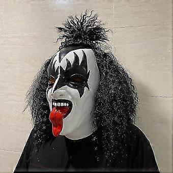 Kiss Band Gene Simmons Punk Mask Latex Cosplay Masks Chaim Witz Rock ...