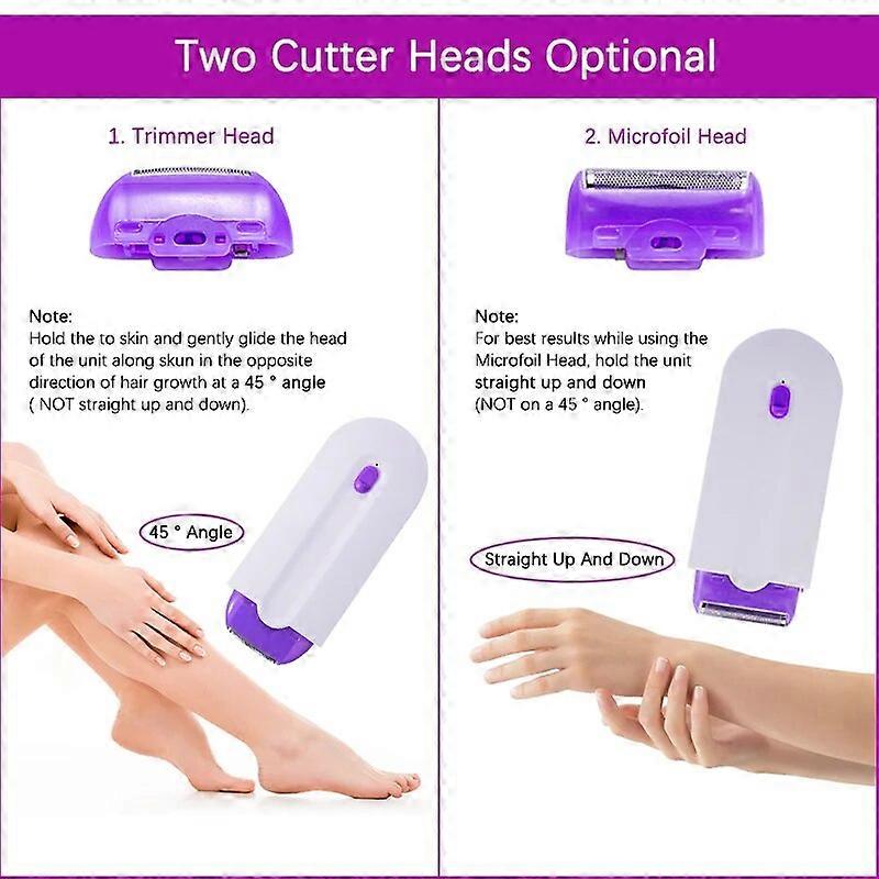 USB Rechargeable Painless Hair Removal Tool Laser Touch Epilator Women ...