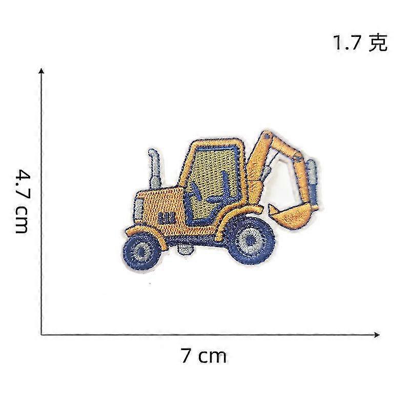 Construction Vehicle Cloth Sticker Combination (7) Cartoon Embroidery ...