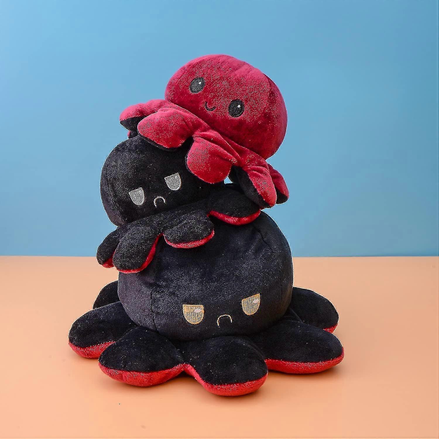 40cm Giant Reversible Octopus Stuffed Animal Reversible Happy Sad ...