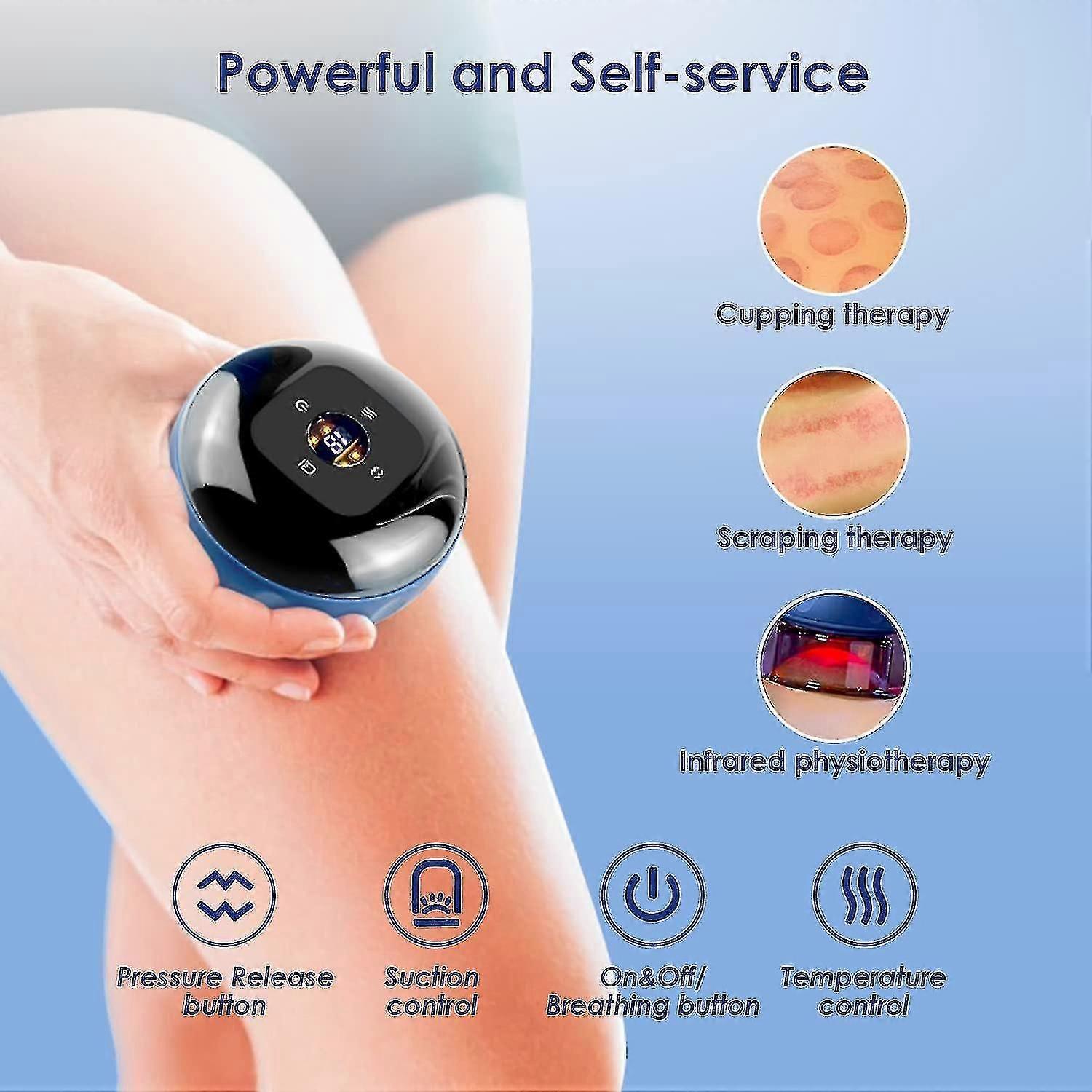 Smart Cupping Set, 3 In 1 Dynamic Vacuum Therapy Machine,6 levels of ...