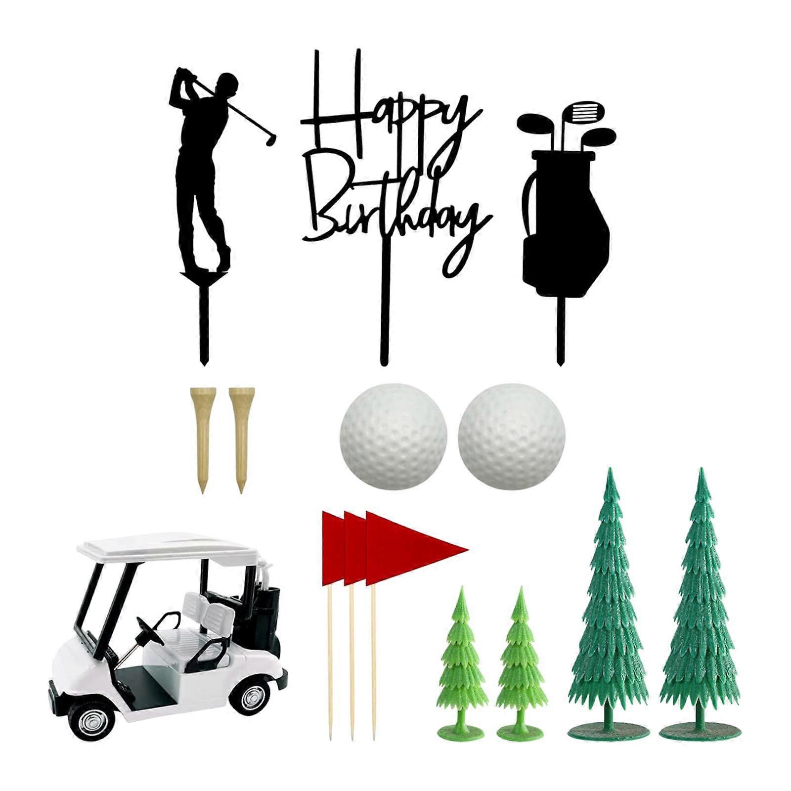 Golf Birthday Cake Toppers, Cake Decorations for Men, Creative Cupcake ...