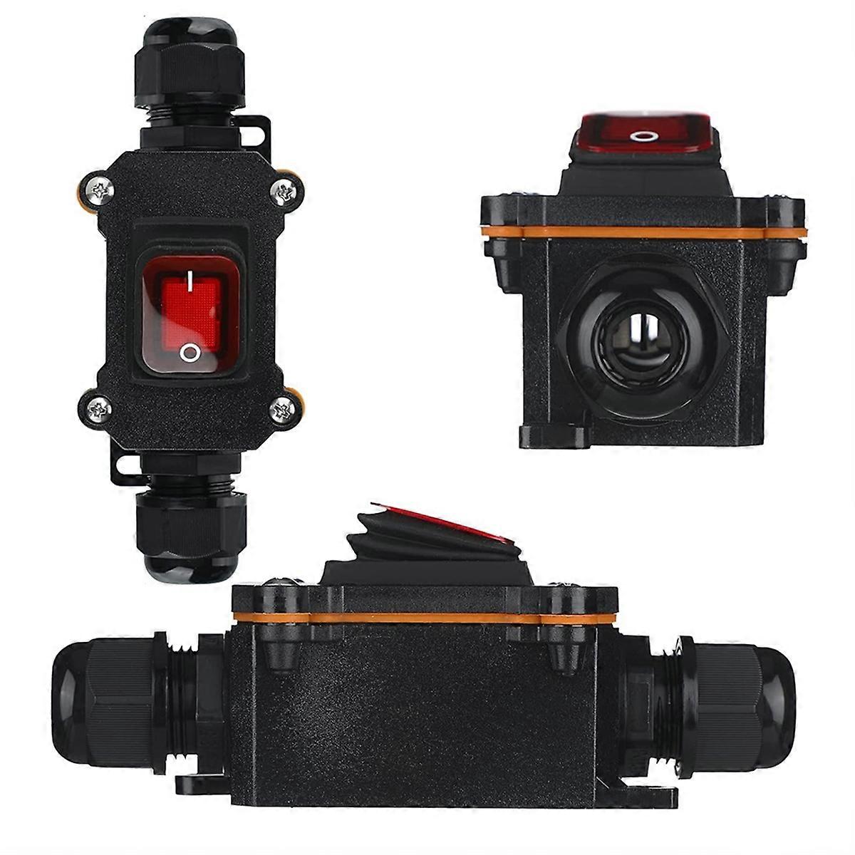 2 Pcs 12V Inline Switch Waterproof Inline Cord Switch Waterproof Toggle ...