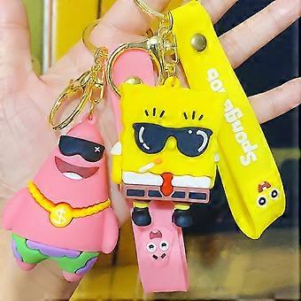 SpongeBob SquarePants and Patrick Star cartoon figurine keychains ...