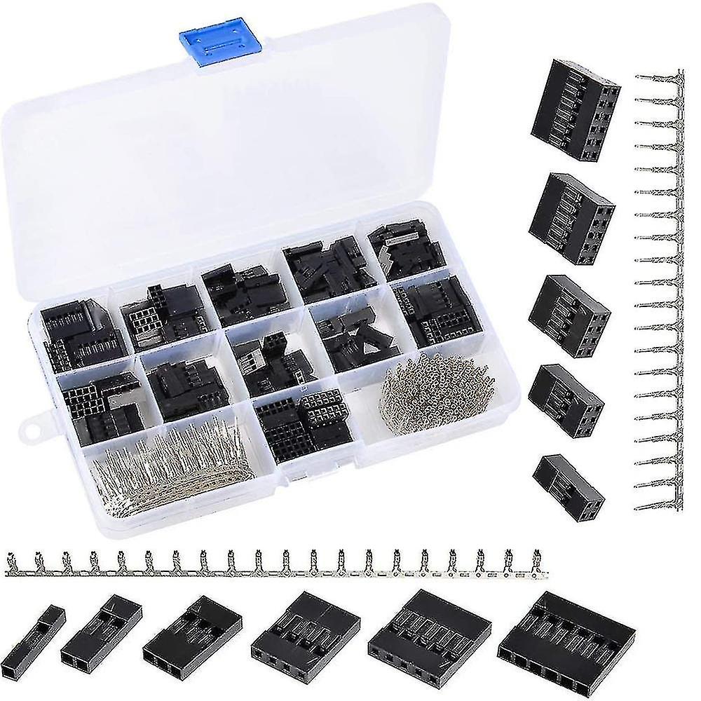 620pcs Dupont Connector 2.54mm Jumper Wire Pin Header Housing Kit ...