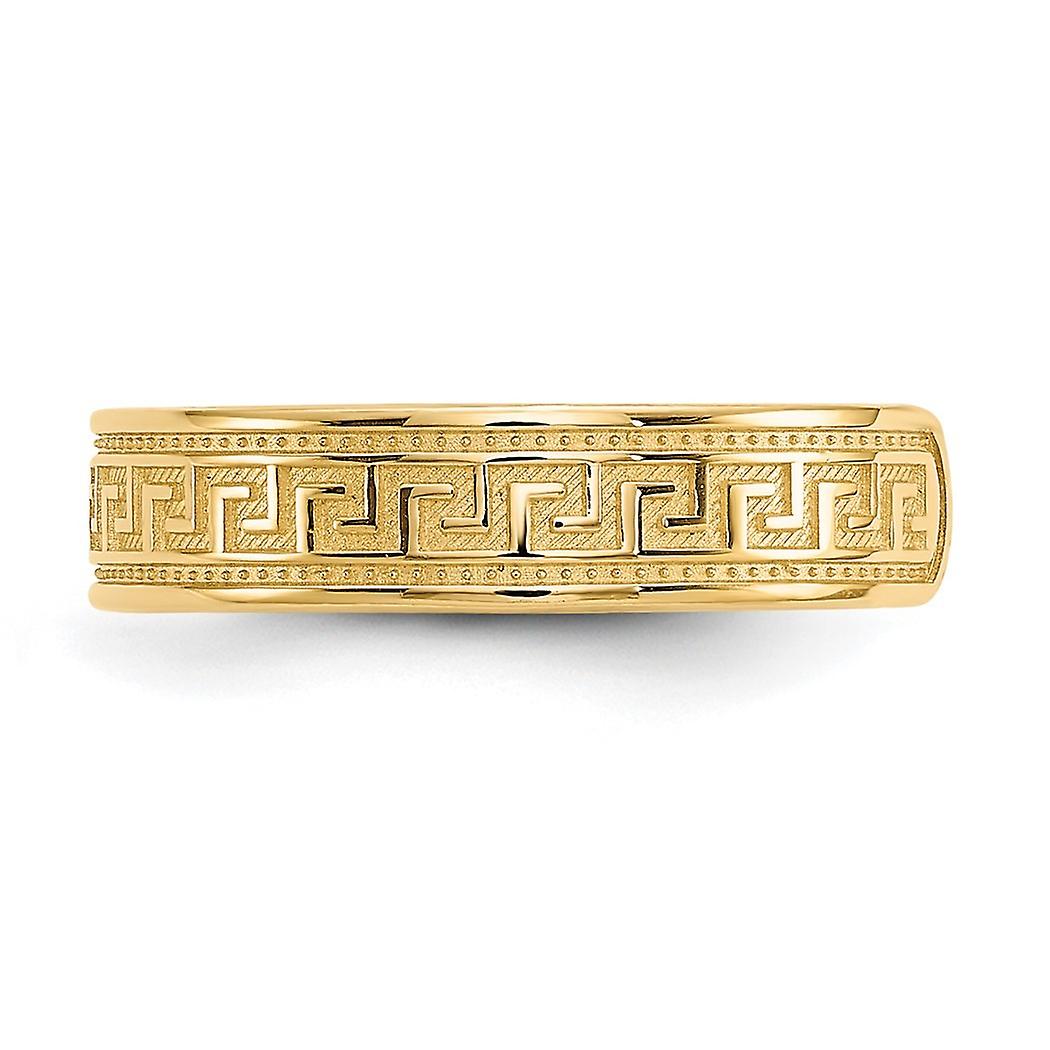 4mm 10k Gold Greek Key Toe Ring - .9 Grams - Toe Ring for Women | Fruugo UK