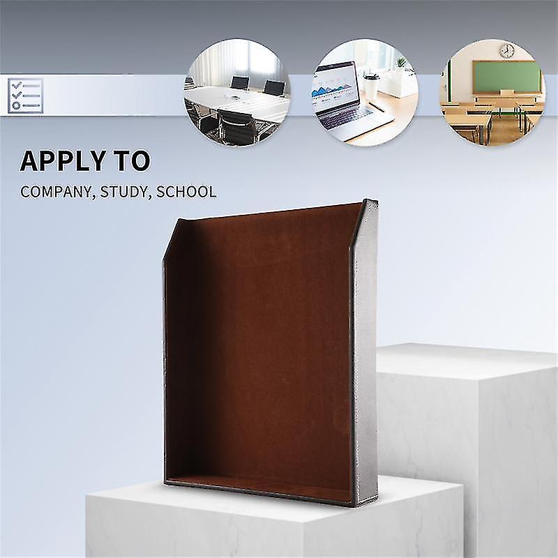 Pu Leather Collection Letter Tray, Document Desk Organizer,stackable ...