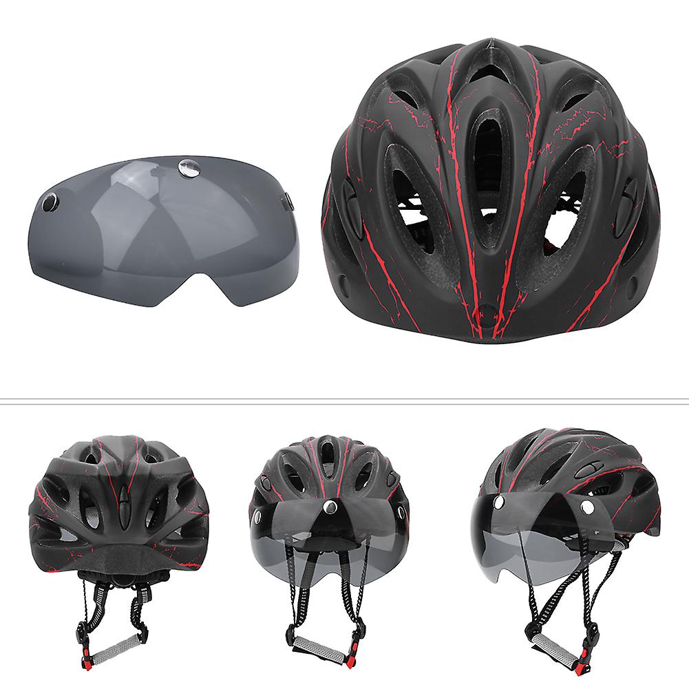Unisex Black Red Mountain Bike Road Bicycle Cycling Safety Head ...