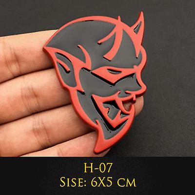 Metal Hellcat Srt Demon Emblem Car Sticker Front Grill Fender Badge ...