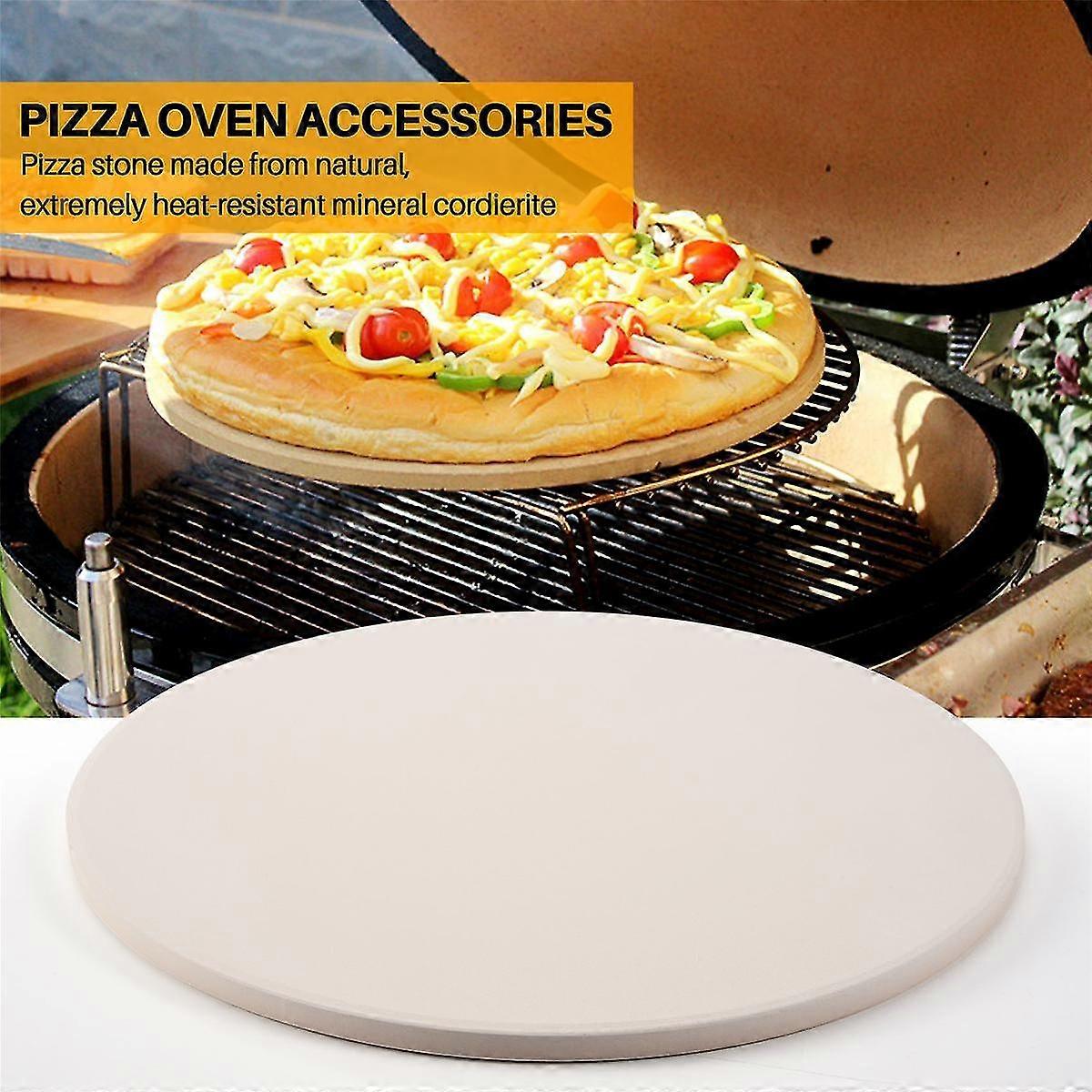 Pizza Stone for Baking-Cordierite Pizza Stone Plate for Bbq Grill Oven ...