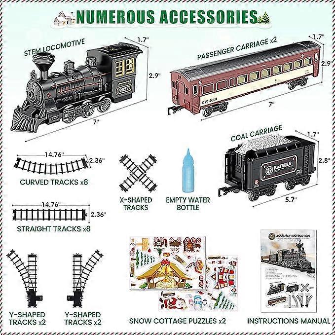Model Train Set for Boys - Metal Electric Train Toy with Steam ...