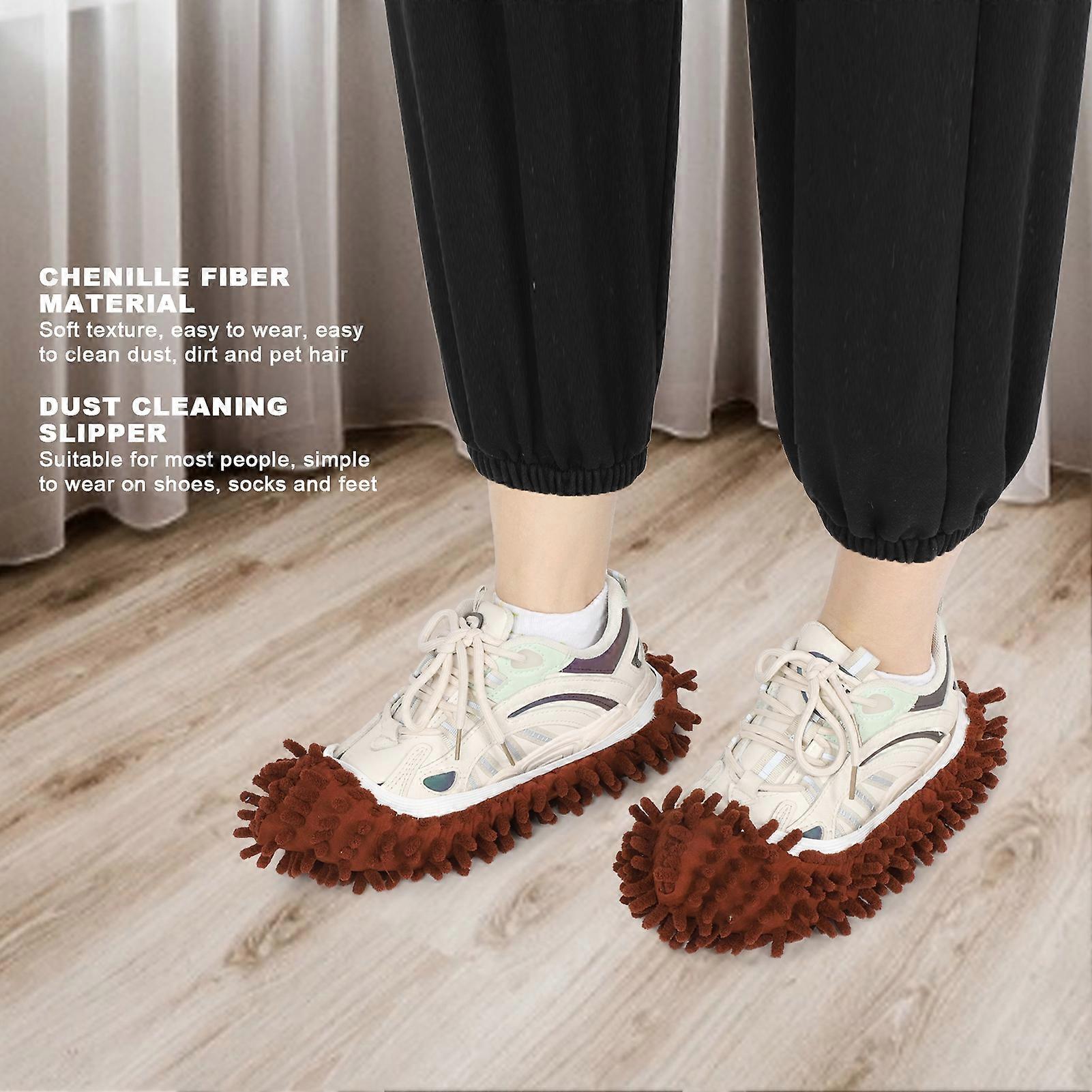 5 Pairs Mop Slipper Shoes Cover, Soft Washable Foot Socks Chenille ...