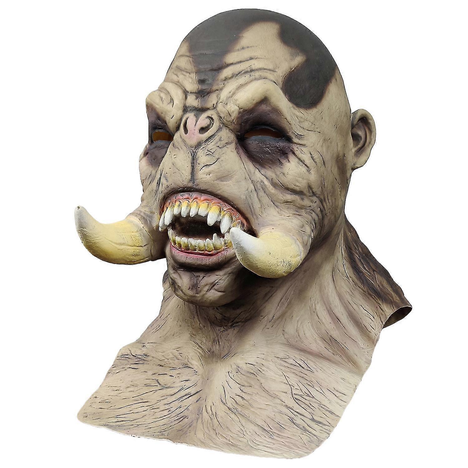Orc Mask Halloween Decor Orc full head Mask Headgear Halloween Decor ...