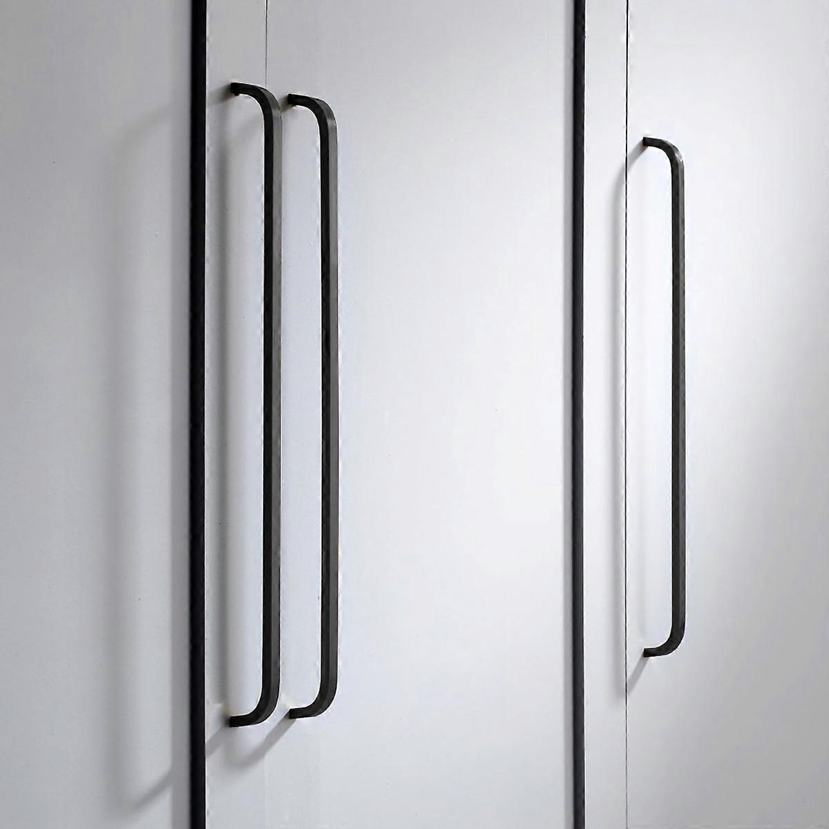 Brass Curved Cabinet Handles in Black - 632mm | Fruugo UK
