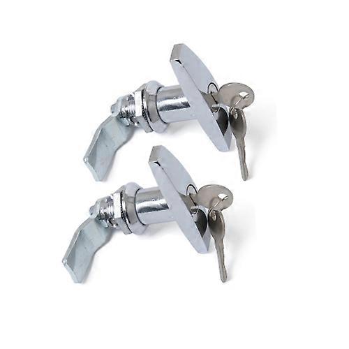 2 PCS Silver T Shape Handle Paddle Entry Door Latch & Keys Tool Box ...