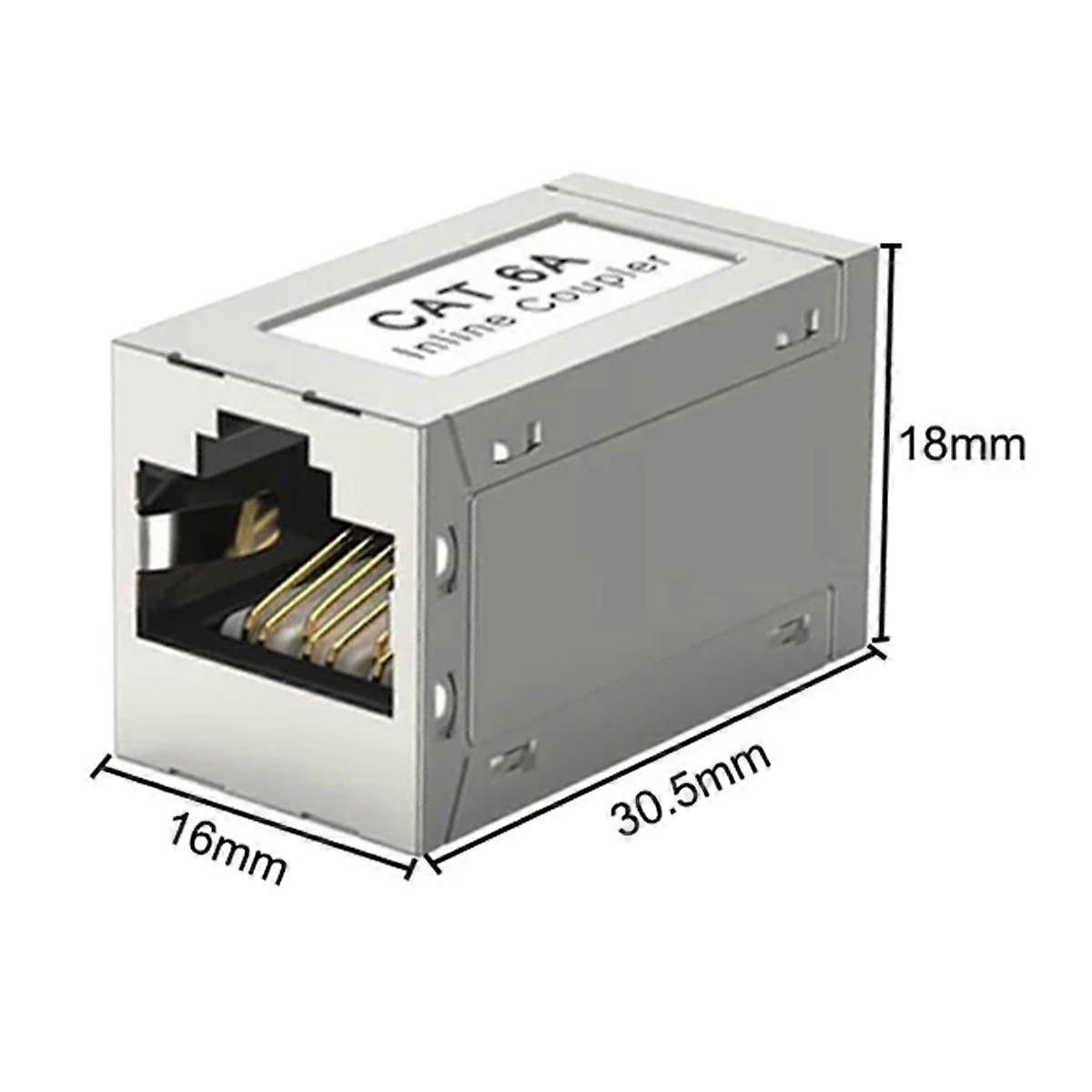 RJ45 Female to Female CAT6A Shielded Coupler Inline Ethernet Coupler ...