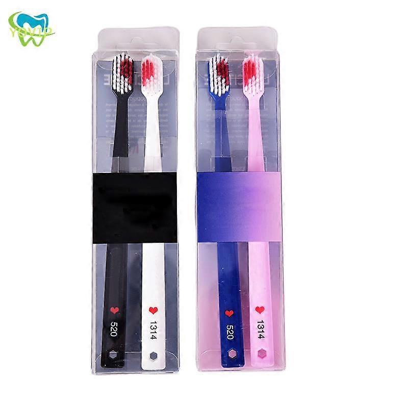 1Pair Couple Toothbrush Heart Brush Teeth Romantic Crystal Box Soft ...