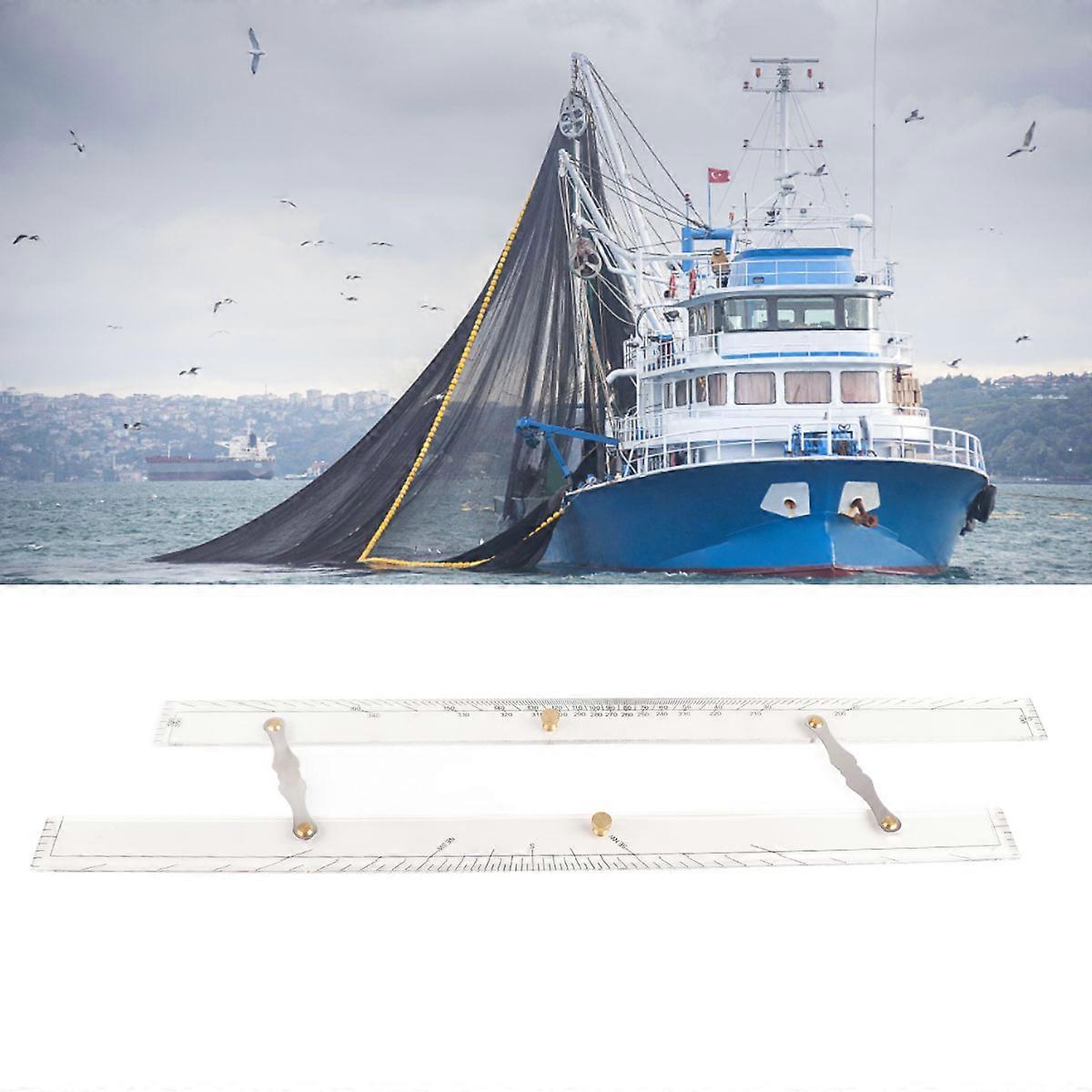 Marine Navigation Parallel Ruler Clear Scale High Accuracy Transparency ...