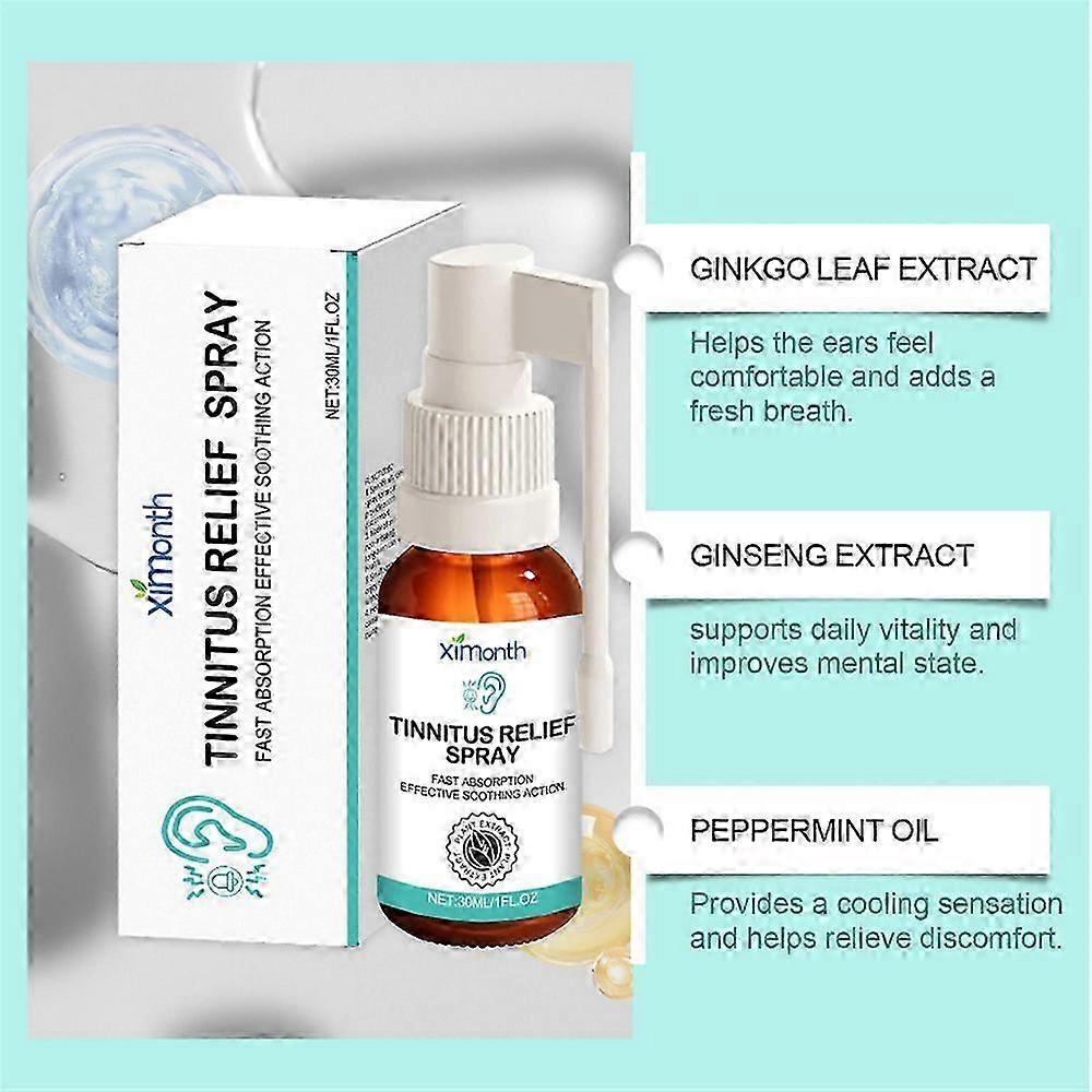 Tinnitus Spray Ear Ringing Relief Relieving Ear Drops Hearing 30ml ...