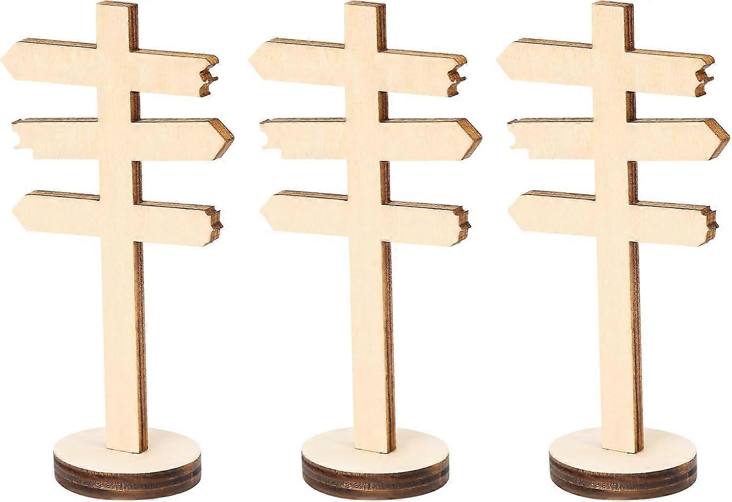 3 Pieces Sign Wooden Garden Miniature Garden Sign Miniature Garden Sign ...