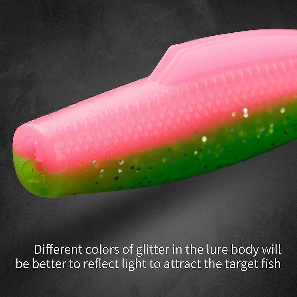 Soft Worm Shad 80Mm 4.8G Tpr 6Pcs Fishing Lures And Jig Head Soft Lure ...