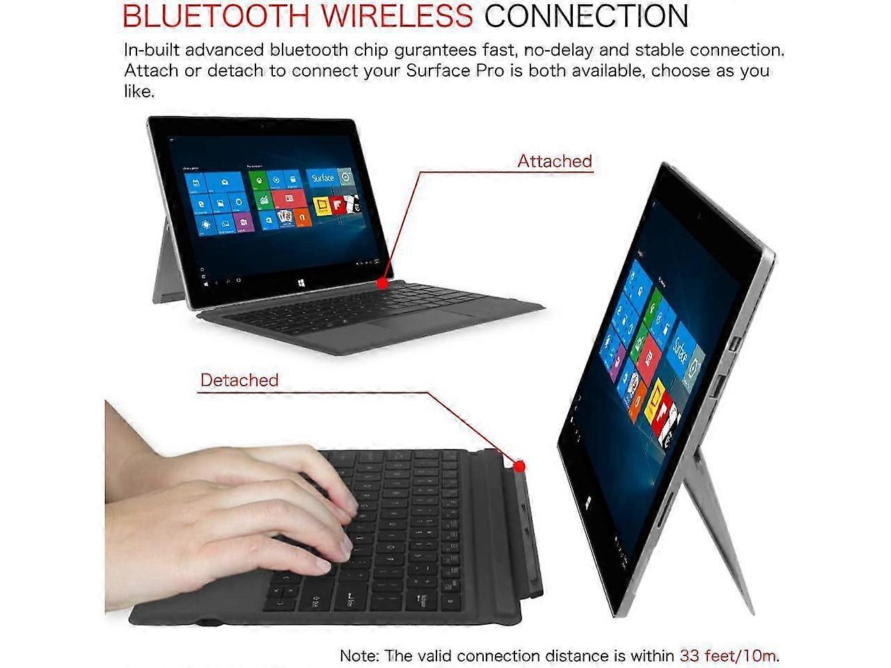 Type Cover for Microsoft Surface Pro 7 Plus / Pro 7 / Pro 5 / Pro 4 ...