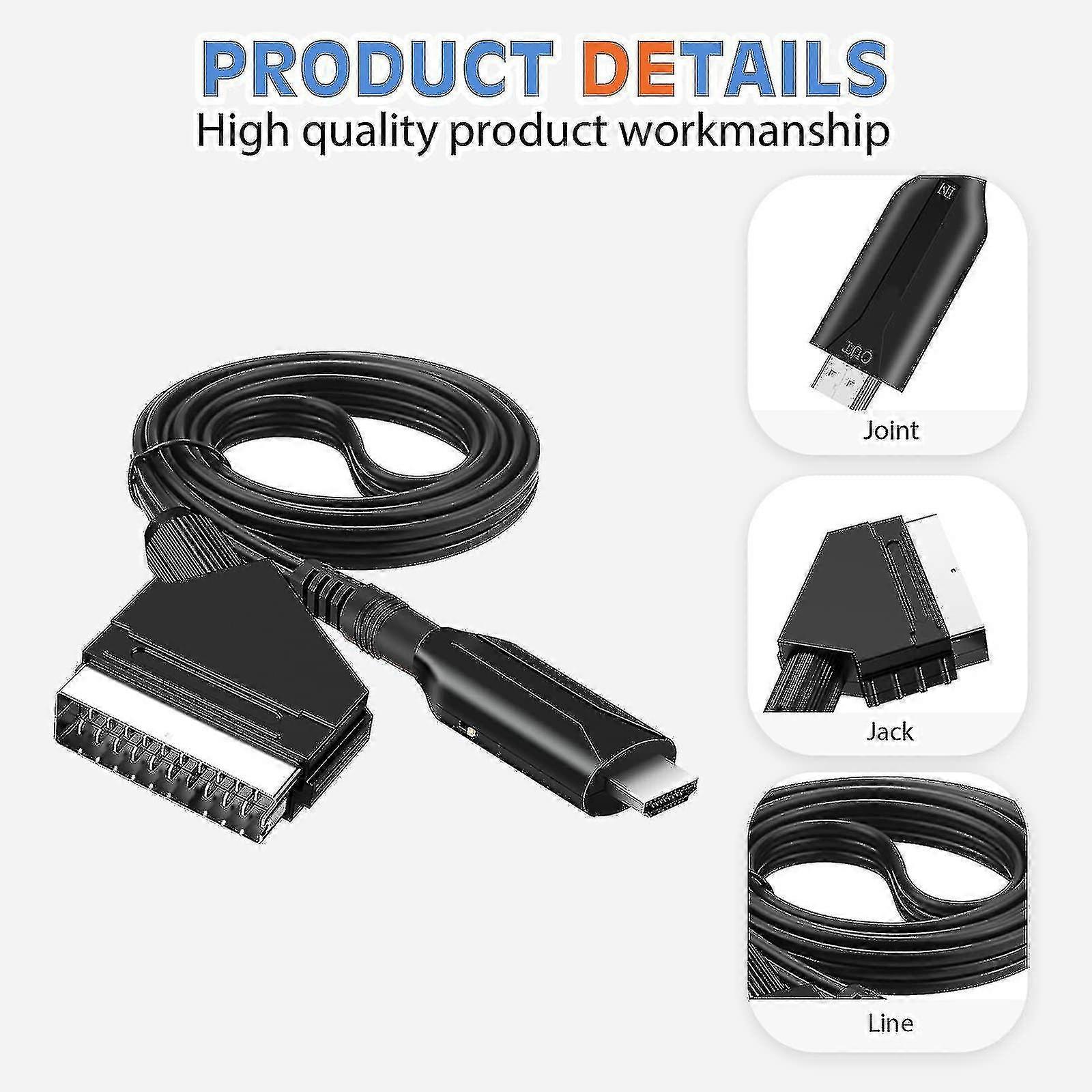 Scart To Hdmi Cable - Scart To Hdmi Adapter - All In One Scart To Hdmi ...