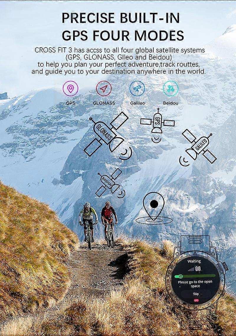 NORTH EDGE Cross Fit3 Smart Watch Outdoor Altitude Barometric Compass ...