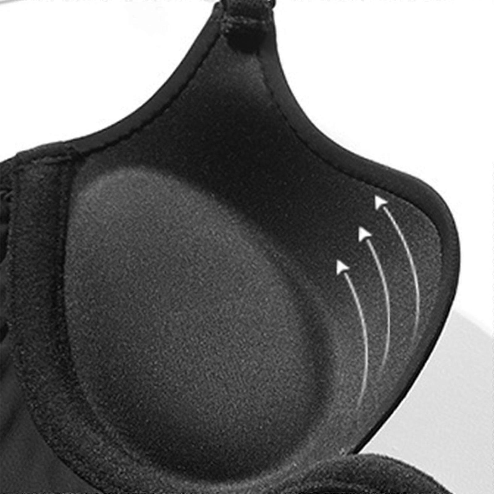 Women Low Cut Deep U Plunge Bra Padded Push Up V Shape Backless ...