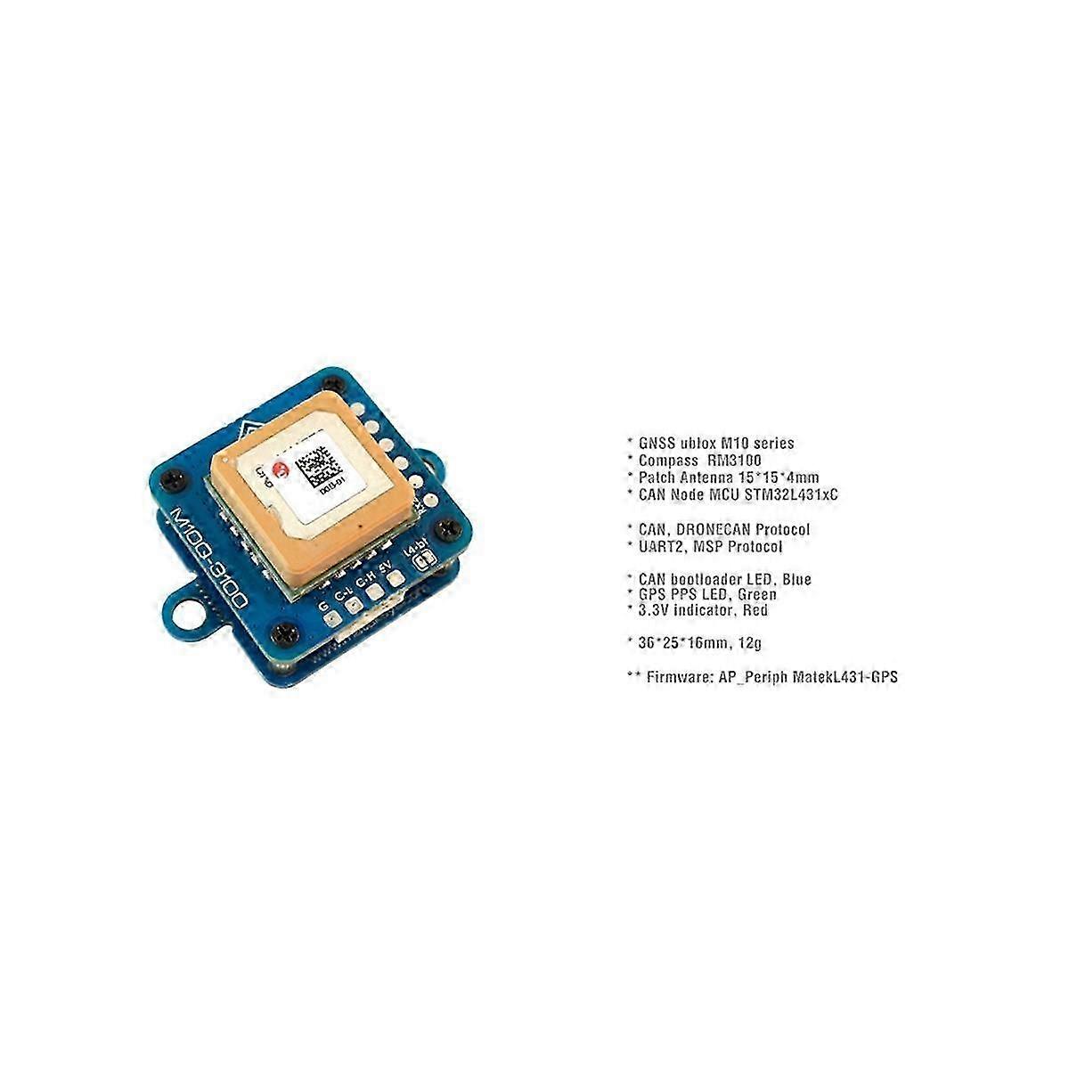Gnss M10q-3100 Gps Module Ap Periph Built-in Magnetic Compass Rm3100 ...