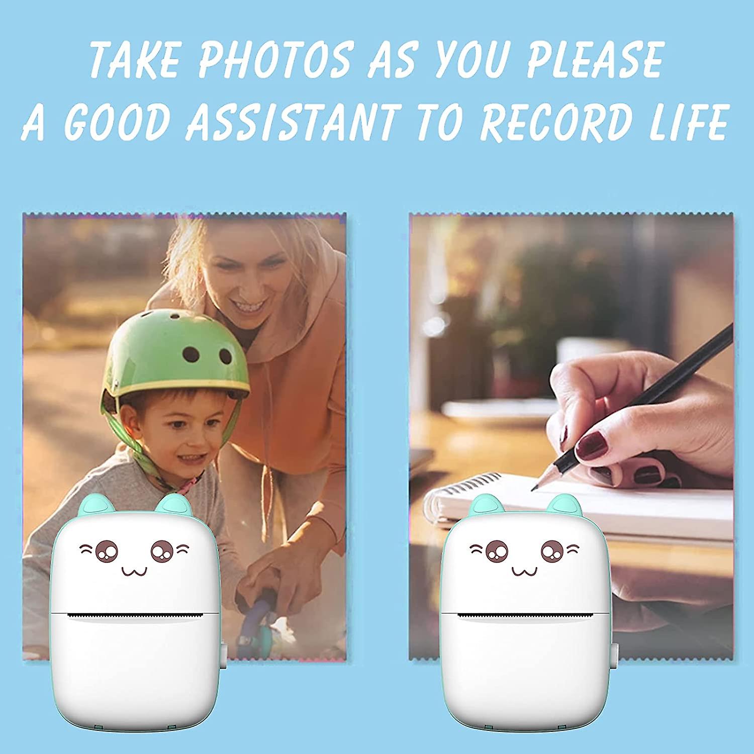 Portable Photo Printer, Wireless Bt Mini Instant Photo Printer, With 10 ...