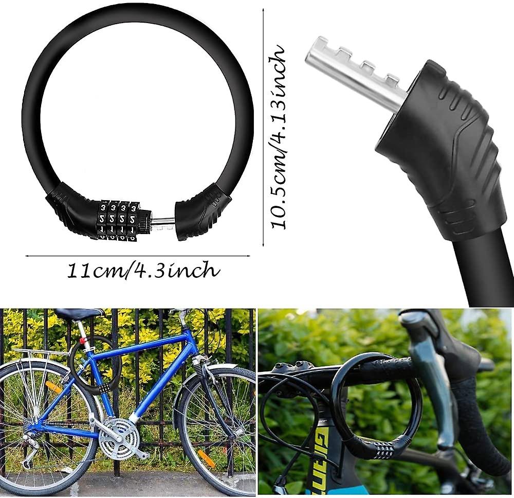 Bike Lock, Steel Cable Bike Lock, Mini Bike Lock, Black Bike Lock ...