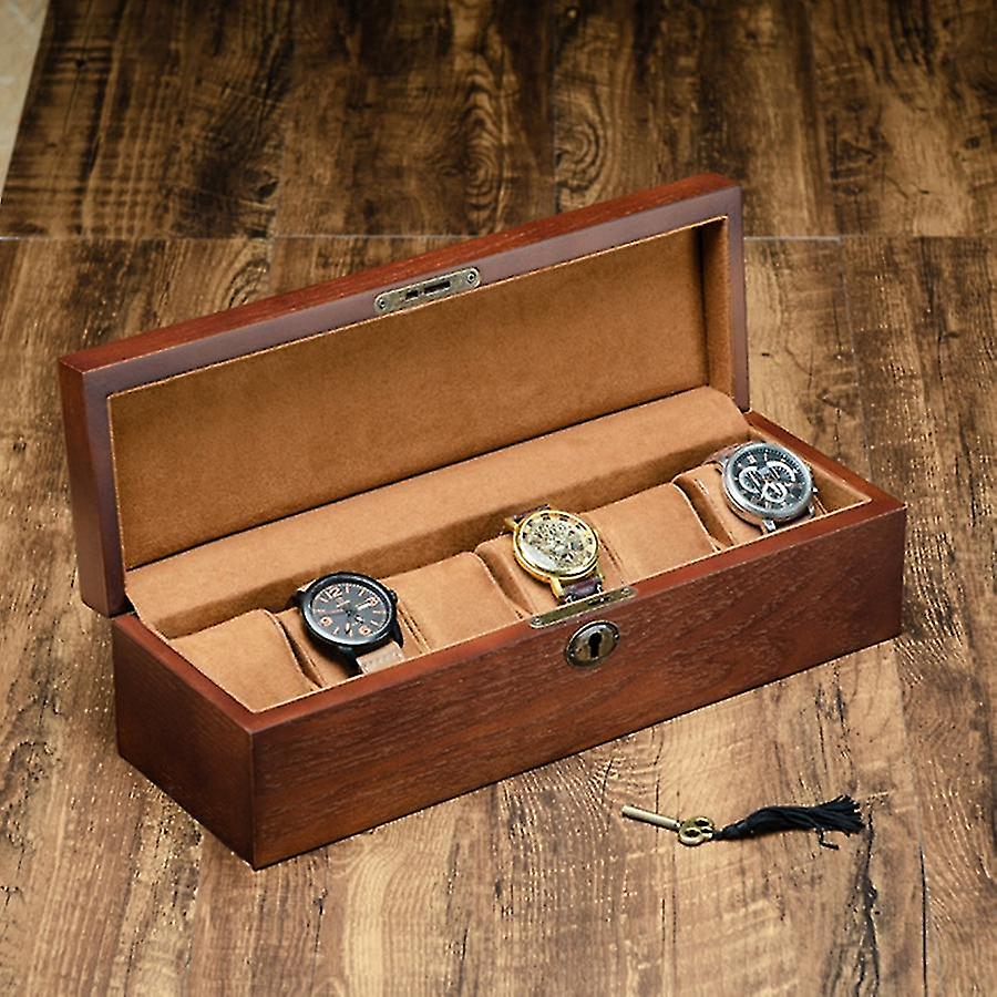 Luxury Wooden Watch Box Watch Holder Box For Watches Top Jewelry Organizer Box Grids Watch ...