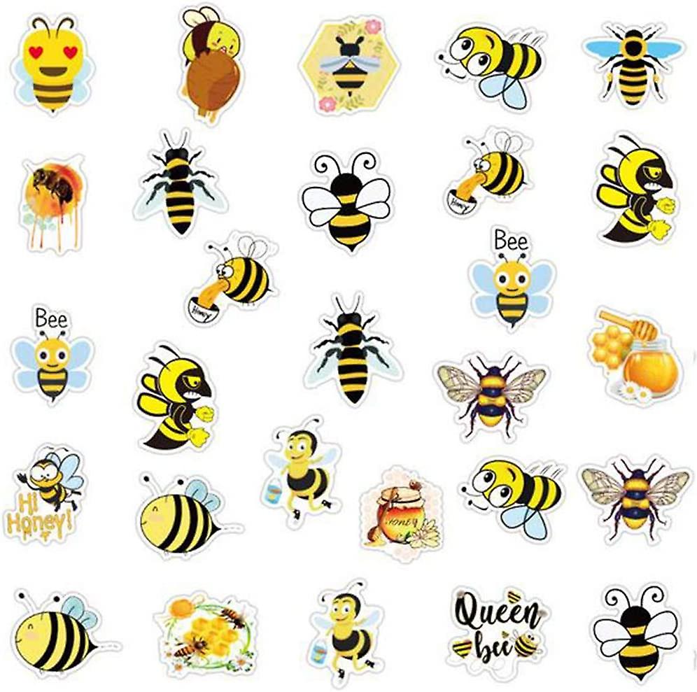 50 Pcs Bee Stickers, Aesthetic Stickers, Cute Stickers, Vinyl Stickers ...