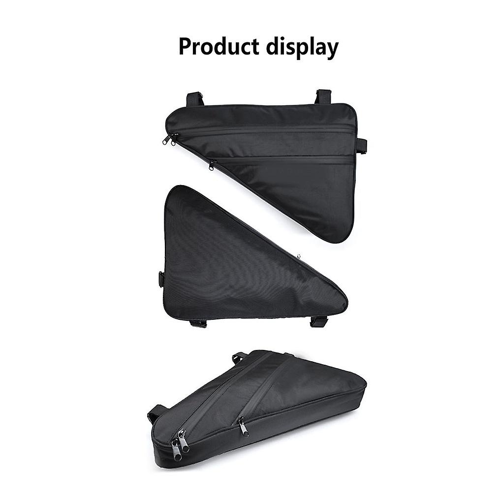 Bicycle Triangle Frame Bag Large Capacity With Hook And Loop Bag For ...
