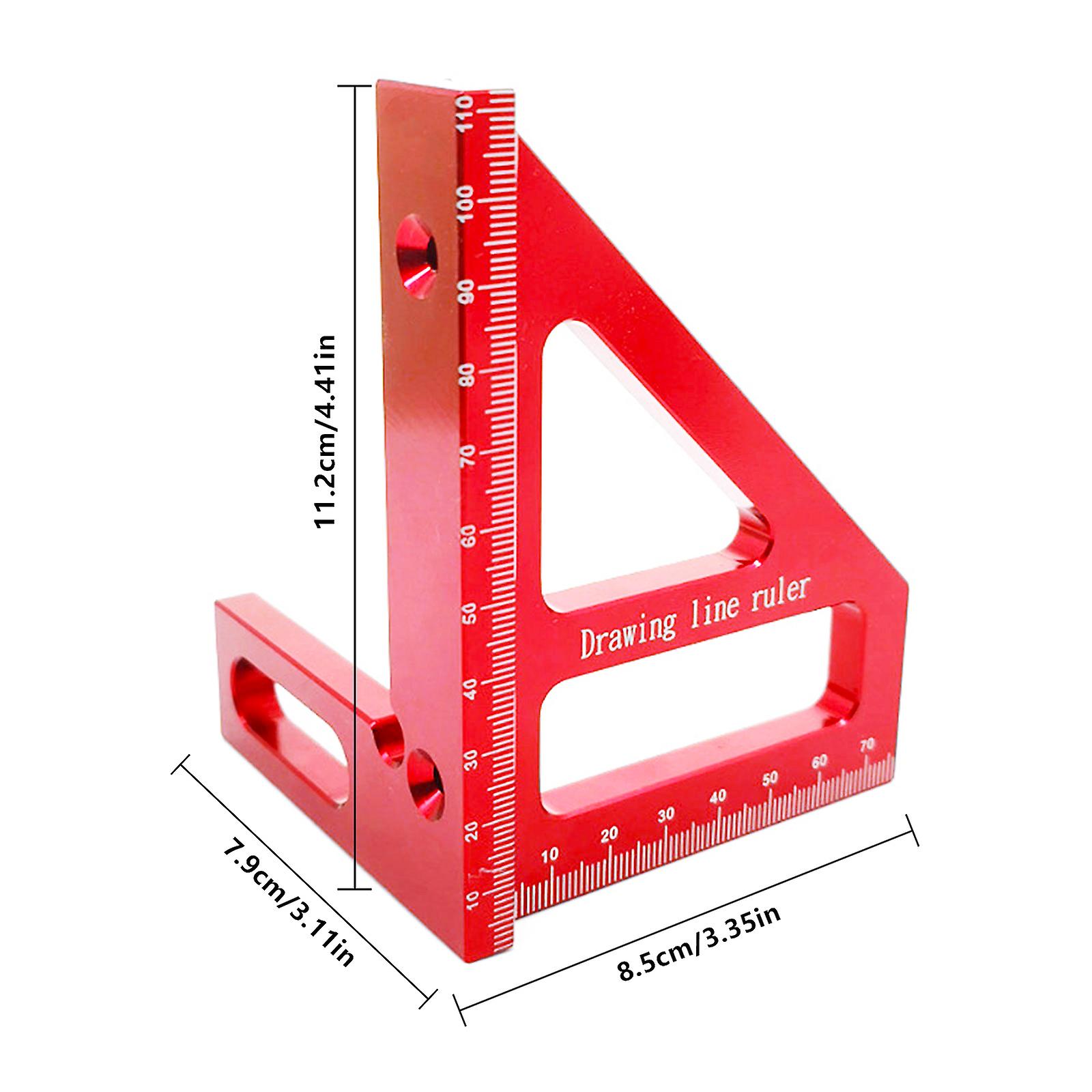Multi Angle Measuring Ruler, Triangle Ruler Scriber Woodworking Square ...