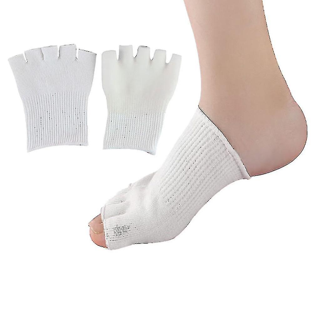 Toe Gel-lined Alignment Socks (2 Pair) Toes Separator Spacer Stretch ...