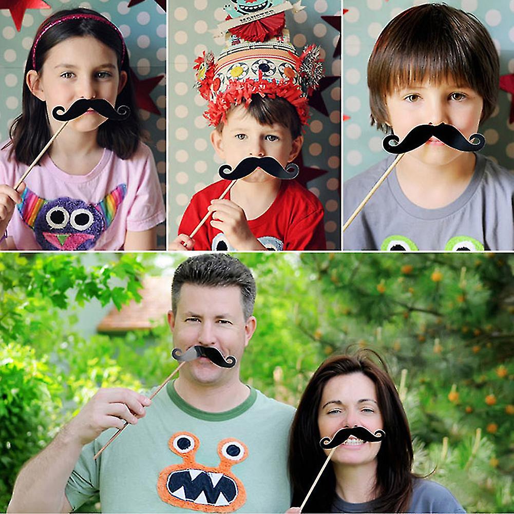 58pcs Masks Photo Booth Props Mustache On A Stick Birthday Wedding ...