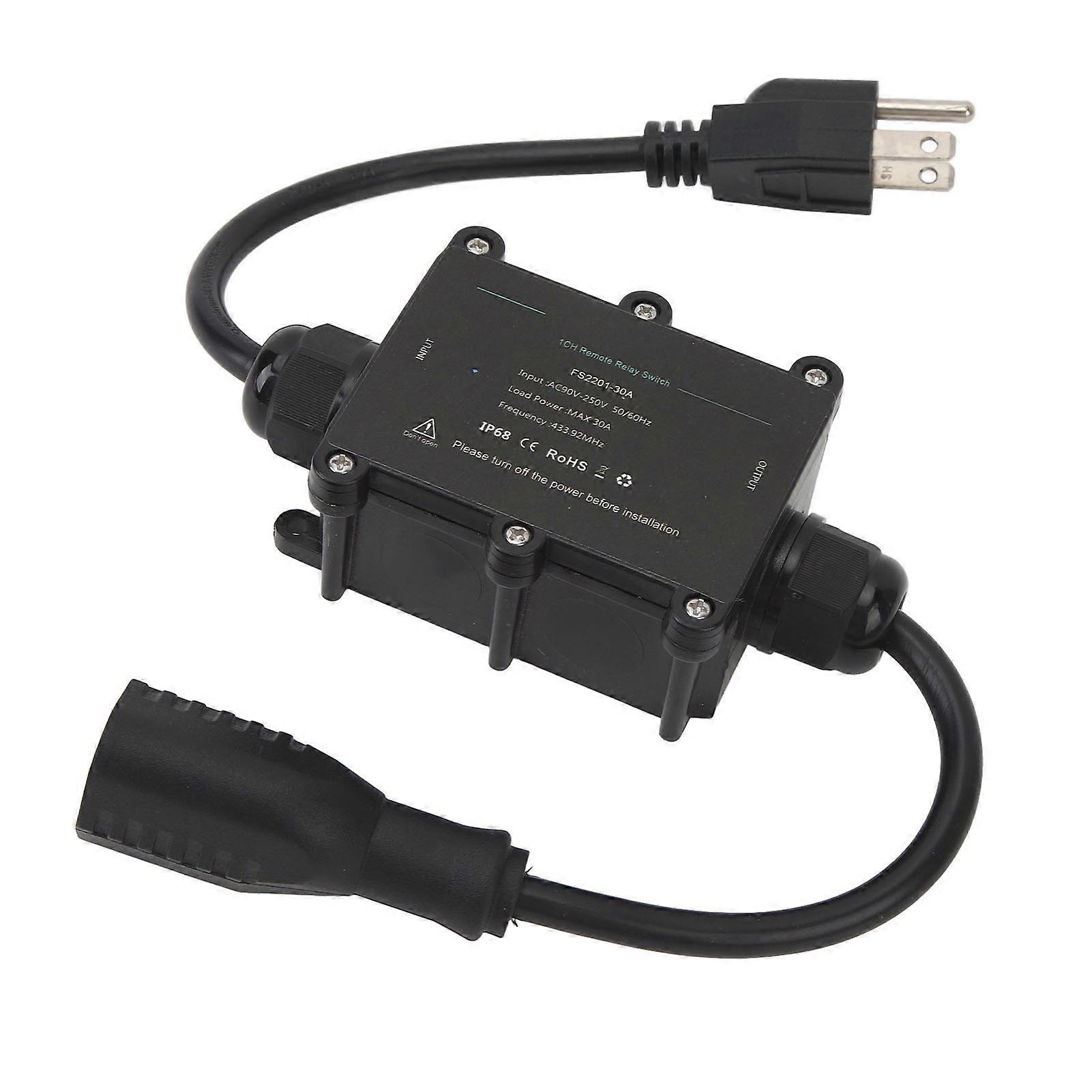 Waterproof Remote Control Power Switch with 30A Remote Relay Receiver ...