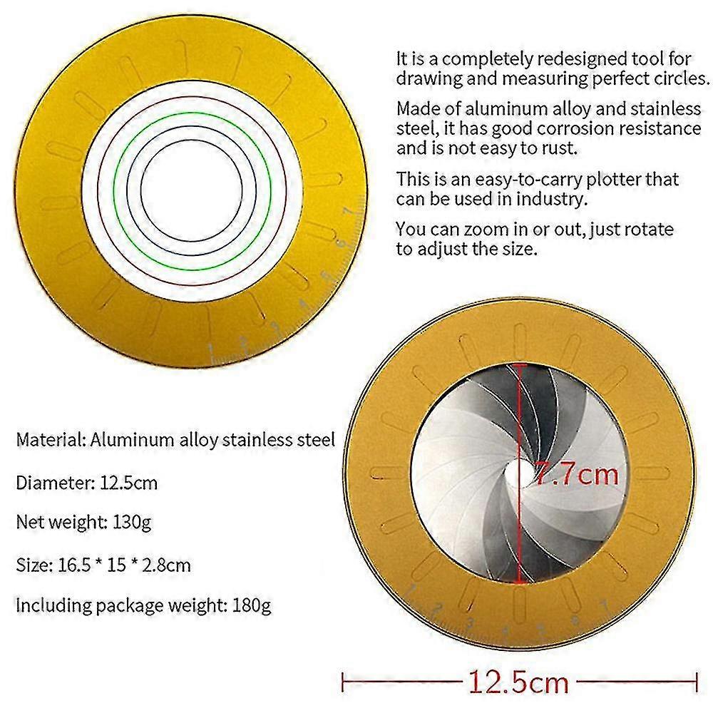 Adjustable Circle Drawing Ruler Tool, Professional Round Circle Drawing ...