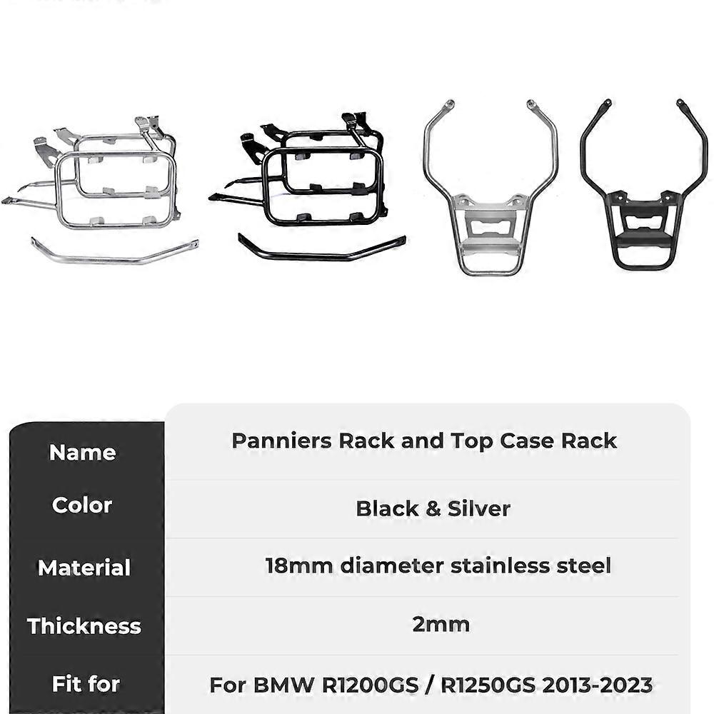 For BMW R1200GS R1250GS LC Adventure R1250GS Panniers Rack Stainless ...