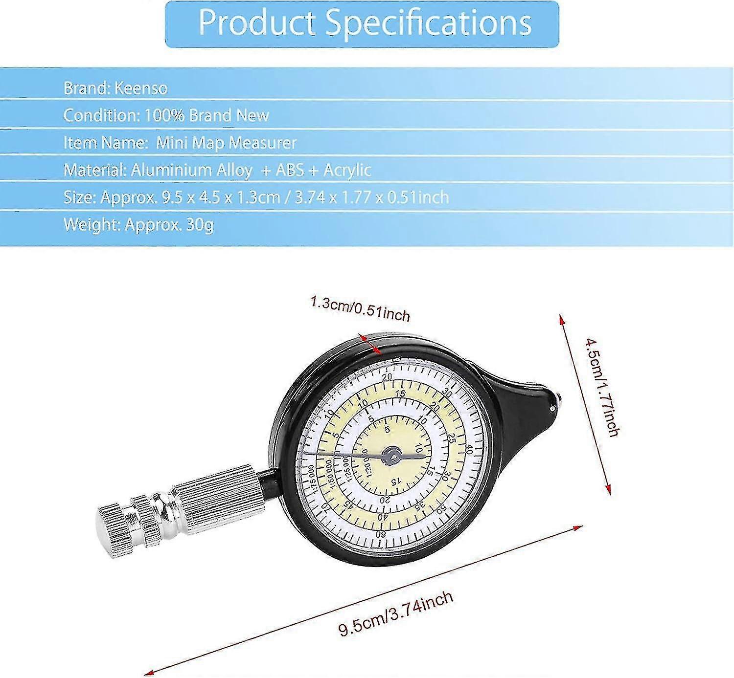 Measure Map, Map Distance Measuring Tool Mini Outdoor Map Measurer ...
